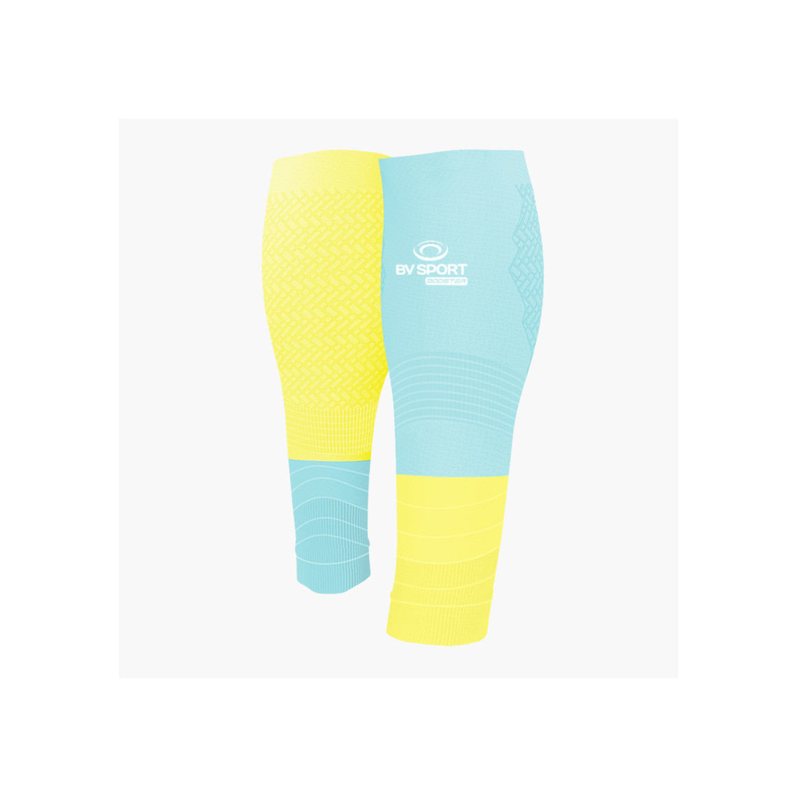 Calf compression sleeve Booster EVOLUTION blue/yellow | BV SPORT