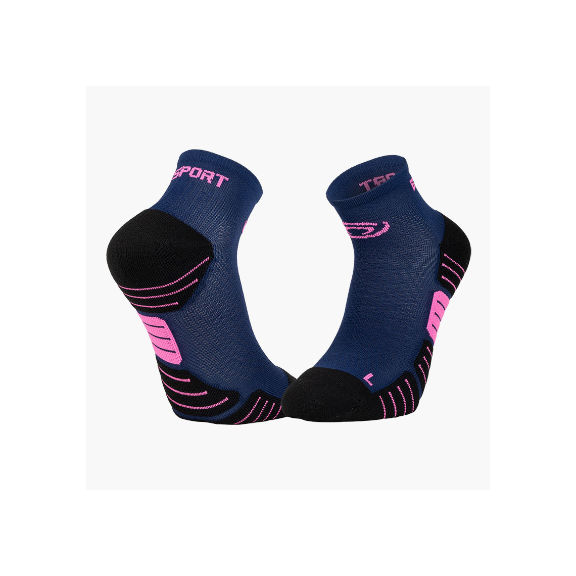 BV SPORT | Socquettes multisports SCR ONE Bleu/Rose | Petit prix